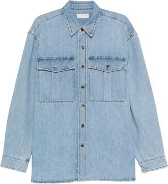 Dries Van Noten Homme, Vestes, Bleu, Taille: XL Chemise en denim Calendos