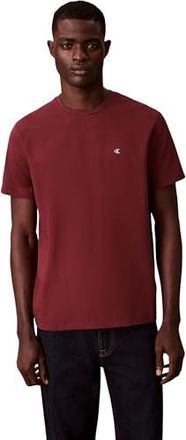 Calvin Klein SS Classic Monogram Tee LV04RD254G Tees, Rouge (Moka Moment), L, Rouge (Moka Moment), L