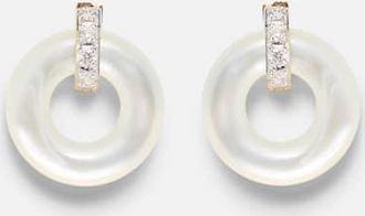 Mateo Bijoux Ohrringe aus Perlmutt mit 14kt Gelbgold und Diamanten