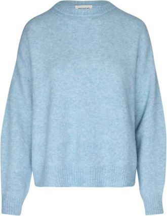 Max Mara Pull &agrave; col rond - Femme - Pulls - Bleu - Taille: 38 FR
