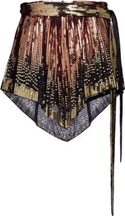 Paco Rabanne Femme, Jupes, Multicolore, Taille: 42 FR Design in Paillettes Multi