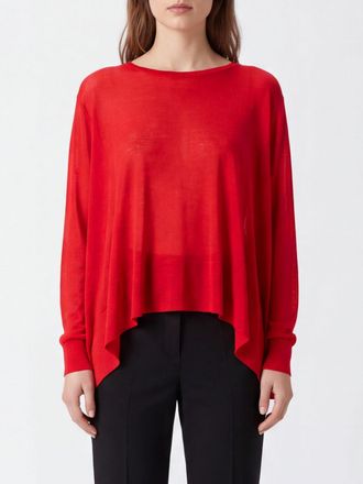 Liviana Conti Pullover mit Rundhalsausschnitt aus reiner Schurwolle in lockerer Passform