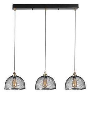 Opviq Elegant Black Chandelier, Metal Body, Adjustable Height, 25 cm Cap, 55 cm Base Plate, Antique Coated Finish | E27 Socket, Max 40W | Perfect for Modern