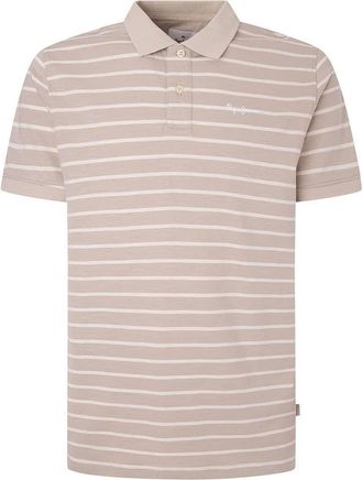 Pepe Jeans London Herren Pepe Stripes Polo, Brown (Malt), XXL