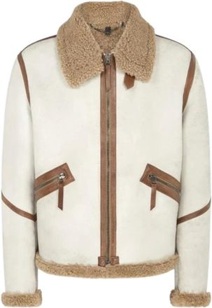 Belstaff Homme, Vestes, Beige, Taille: L Centenary Flight Lamb Shearling Jacket