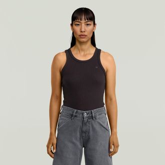 G-Star Ribbed Tanktop - Schwarz - Damen