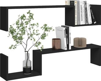 Generic 2xWandregal, B&uuml;cherregal, Wandboard, Schweberegal, H&auml;ngeregal, Dekoregal, Freischwebend, Regal, B&uuml;roregal, Wandablage, 100x15x20cm, Holzwerkstoff(Wei&szlig;