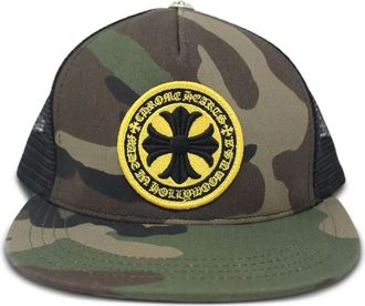 Chrome Hearts cross seal stamp trucker hat - Gr&uuml;n