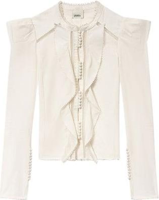Isabel Marant Chemise Calina &agrave; volants en coton
