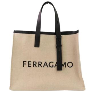 Ferragamo Pre-owned Logo Canvas Tote Bag - - Pre-owned - Herren - Beige - ONE SIZE