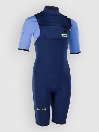 ION Ion Capture 2/2 Shorty Ss Front Zip Kids Combinaison surf bleu