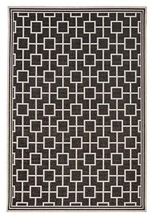 Northrugs In- und Outdoor Teppich Bay Schwarz, 115x165 cm
