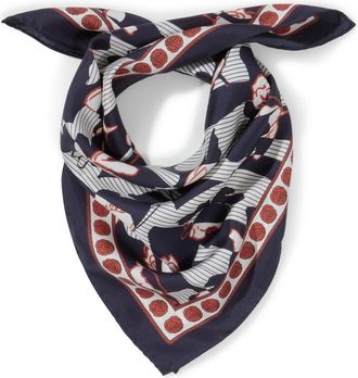 Peter Hahn Nicki-Tuch aus Seiden-Twill Peter Hahn blau