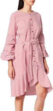 Apart Fashion Damen Striped Dress Kleid, Rot (Rot-Creme Rot-Creme), 38