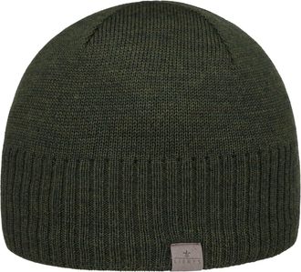 Lierys Fine Rip Beaniem&uuml;tze Herren Made in Germany Merinowolle Winterm&uuml;tze mit Fleecefutter Strickm&uuml;tze Herbst Winter Wollm&uuml;tze Oliv One Size