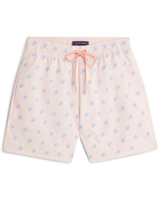 Tommy Hilfiger Badeshorts in Seersucker-Qualit&auml;t mit Monogramm-Stickerei in