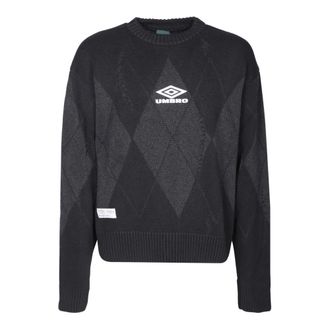 Umbro Argyle Pullover - - Knitwear - Herren - Schwarzk - XL