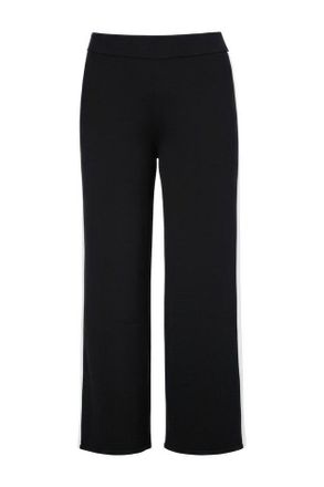 STUDIO UNTOLD Schlupfhose Strickhose Straight Legs Seitenstreifen