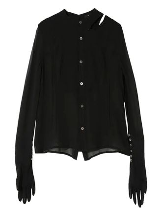 Undercover Hemd aus Seide - Schwarz