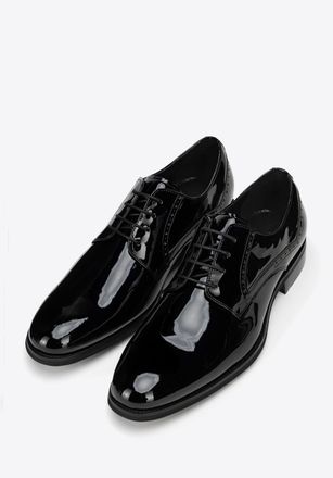 Wittchen Herren-Derbyschuhe aus Lackleder in Schwarz