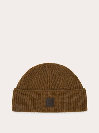 Ferragamo Herren Strick-Beanie Braun