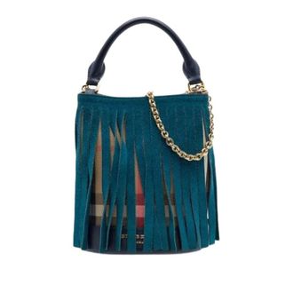 Burberry Sac bandouli&egrave;re Pre-owned en daim avec franges - Femme - Pre-owned - Beige - Taille: ONE Size