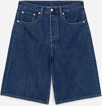 Arket Lange Jeansshorts -Blau