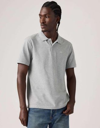 Levi's Original - Gestreiftes Polo-Teddykleid in Grau