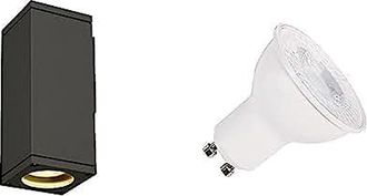 SLV THEO | Beleuchtung von Garten, Terrasse, Fassade, Hauswand, Eingangsbereich, Aussen-Leuchte, Au&szlig;en-Strahler, Au&szlig;enbeleuchtung |inkl. effizientem GU10 