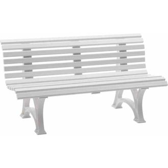 Blome 3er-Bank Helgoland 150 cm wei&szlig; Vollkunststoff