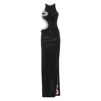 Philipp Plein Robe longue Crystal - Femme - Robes - Noir - Taille: 40 FR