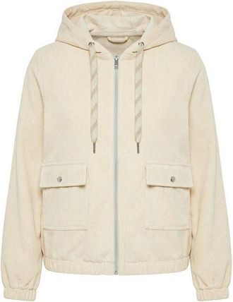Ulla Popken Sommerjacke Cordjacke A-Linie Kapuze langarm elastischer Saum