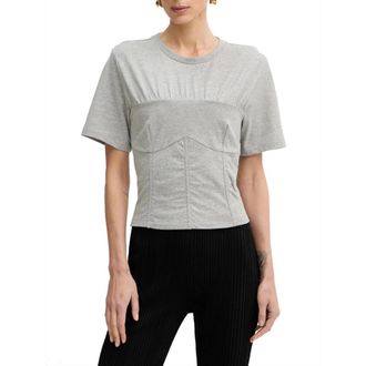 Patrizia Pepe Femme, Tops, Gris, Taille: 42 FR T-shirt effet bustier