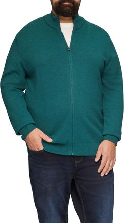 s.Oliver Strickjacke mit Stehkragen und Logo-Detail