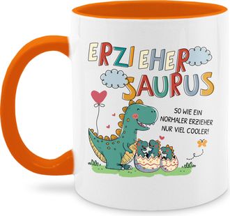 Shirtracer Tasse Tassen 325ml - Erziehersaurus - So wie ein normaler Erzieher nur viel cooler | Ideen f&uuml;r Erzieher zum Abschied | Kita Abschiedsgeschenk f&uuml;r Erzi