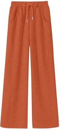 Generico Pantalon de surv&ecirc;tement ample pour femme large pantalon de jogging pour femme avec poches courbes, pantalon de surv&ecirc;tement ample avec cordon de serrag