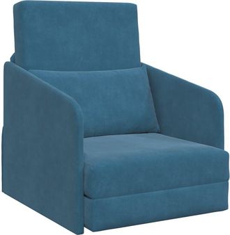 vidaXL Schlafsofa Blau 65 x 80 x 83 cm Samt vidaXL