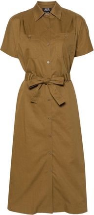 A.P.C. Mittellanges Hemdkleid - Grün