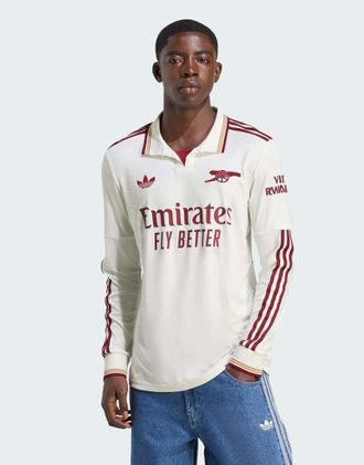 adidas adidas Performance - Arsenal 2025/2026 - Maillot Third &agrave; manches longues - Blanc/bordeaux
