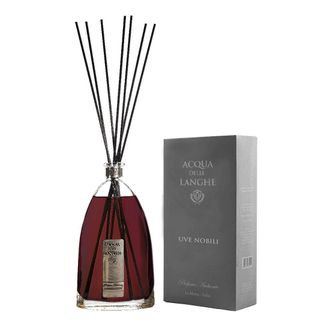 Acqua Delle Langhe Profumatore Ambiente - Uve Nobili Duft, 200 ml - Hochwertiger Raumd&uuml;fter mit Rattan-St&auml;bchen, Aroma Diffusor, Lang anhaltende Frische, Made in Italy
