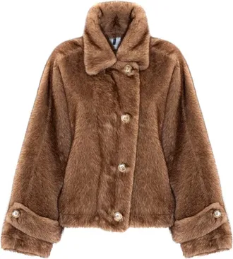 S.W.O.R.D 6.6.44 S.w.o.r.d 6.6.44 - Veste en fausse fourrure - Femme - Vestes - Brun - Taille: 38 FR