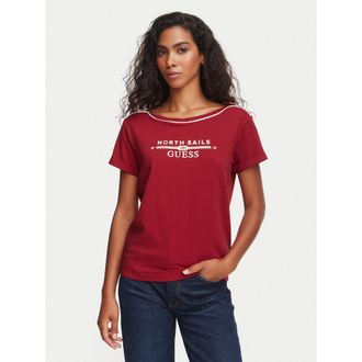 Guess T-Shirt W6YI58 K5317 Dunkelrot Regular Fit