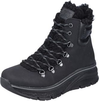 Rieker Femme 48030 Bottes à Lacets, Noir, 38 EU