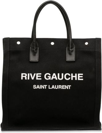 Saint Laurent Shopper - Canvas Rive Gauche North South Tote - Gr. unisize - in Schwarz - f&uuml;r Damen