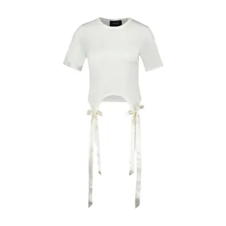 Simone Rocha Womens T-Shirt Ivory Lyocell