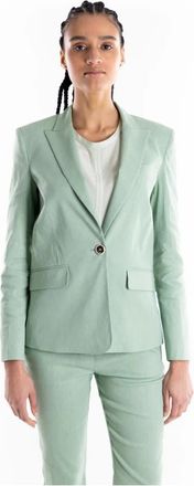 Pinko Pinko, Femme, Vestes, Vert, Taille: 40 FR Veste crois&eacute;e &agrave; un bouton