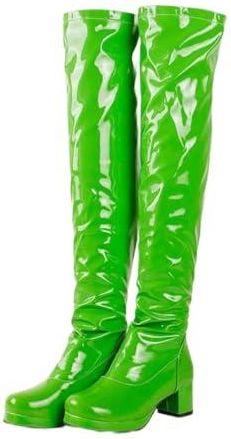 Generic Bottes dhiver en cuir pour femme - Talon épais - Chaudes - Pour le bureau, les fêtes, EN8, 44.5 EU