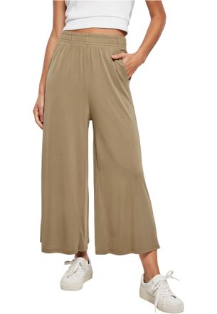 Urban Classics Damen Hose Ladies Modal Culotte, lässige Marlene Hose für Frauen, 3/4 Länge, mit Gummibund, Größen XS-5XL