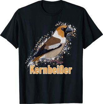 jz.birds Kernbei&szlig;er Vogel Singvogel Vogelfreund Vogelbeobachter T-Shirt
