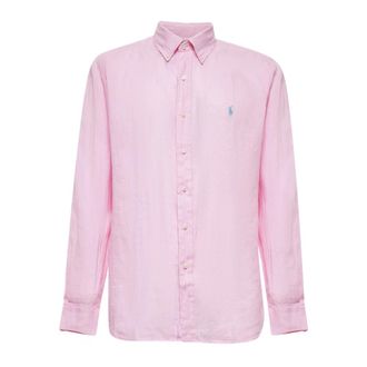 Polo Ralph Lauren Custom Fit Leinenhemd - - Shirts - Herren - Rosa - 2XL